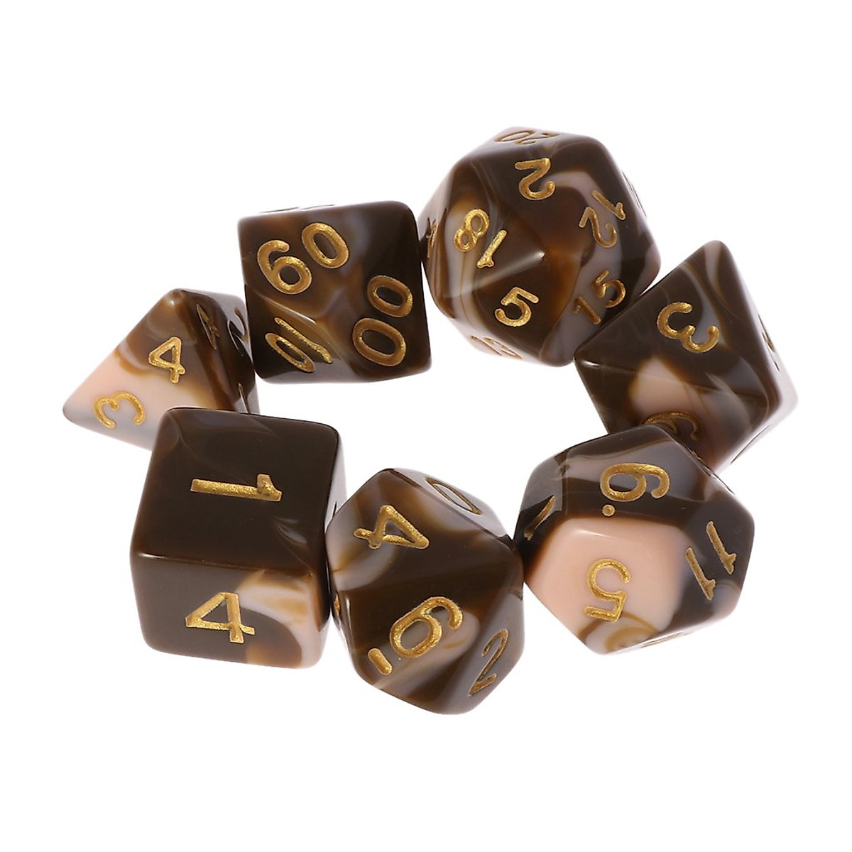 7pcs/Set Sided Dice D4 D6 D8 D10 D12 D20 for RPG Poly Game