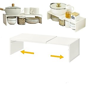 Zmcaiwsy Kitchen cabinets and Counter Shelves Layered Shelves, Store, and Increase Space，can be Stacked, extensible, Non-Slip, Suitable for The Kitchen, cabinets, Sinks, Shoe cabinets, Wardrobe