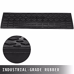 Mophorn Rubber Curb Ramp 3.7" Height, 39.4" Length Driveway Ramp for The Curb,15 Ton Heavy Duty Sidewalk Curb Ramp for Forklifts Trucks Buses (Please Check The Upgrade Product Images on Details Page)