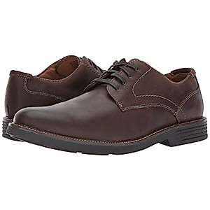 Dockers Mens Parkway Leather Dress Casual Oxford Shoe with Stain Defender, Dark Brown, 11 W