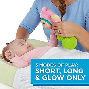 Playskool Lullaby Gloworm - Baby and Infant Toys 0-6 months Soft Cuddly Stuffed Toy Plays Soothing Calming Lullabies For Sleep With Gentle Glow in Purple