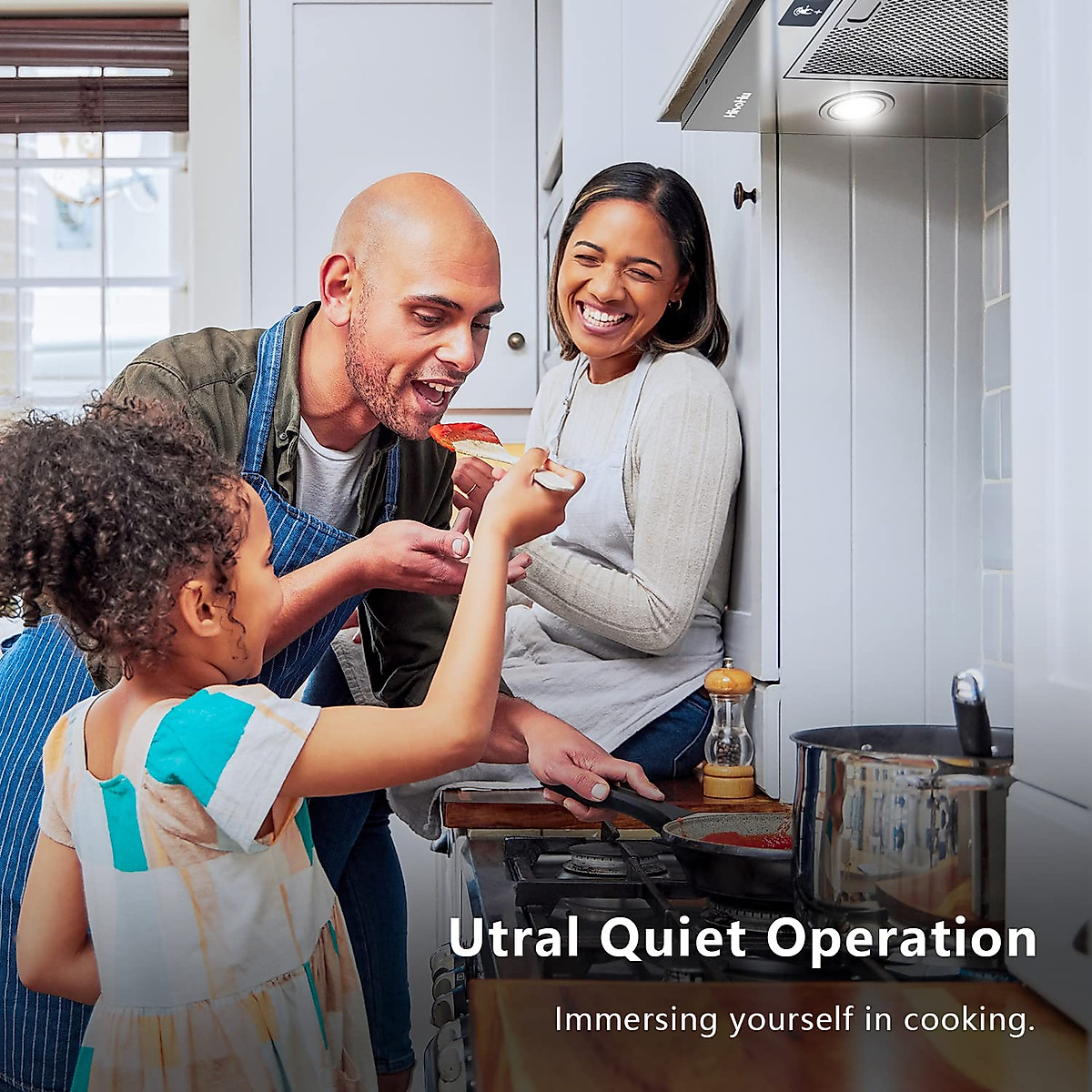 30 inch Built-in/Insert Range Hood 900 CFM,Hisohu Ducted/Ductless Stainless Steel Kitchen Vent Hood with 4 Speed Gesture Sensing&Touch Control Panel, 2 Pcs Baffle Filters and 2 Pcs Carbon Filters