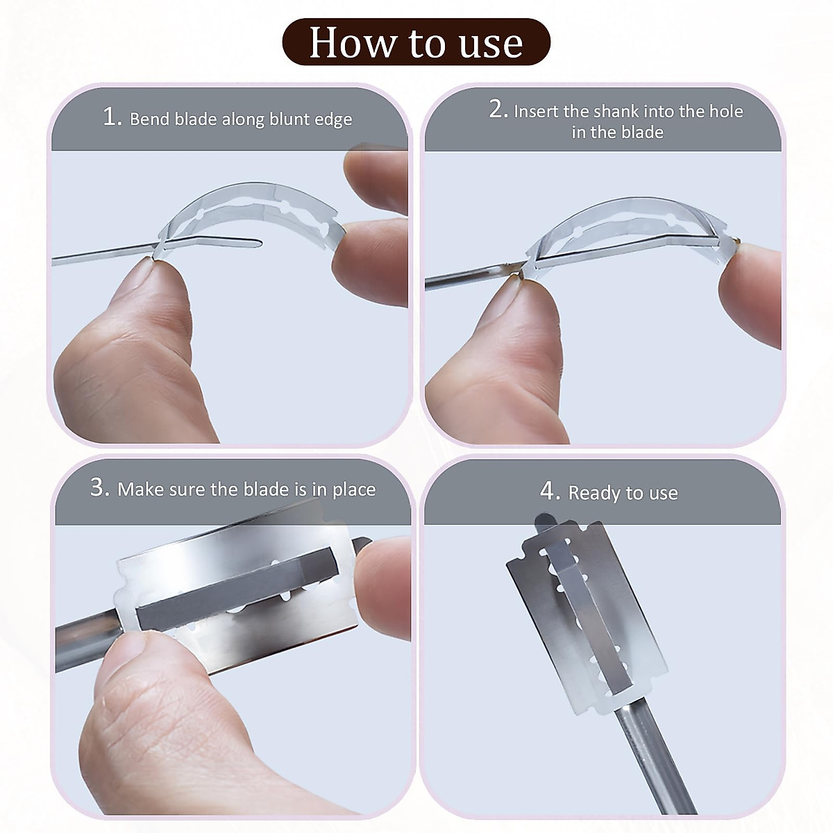 LGDNNYYY Hand Crafted Bread Lame, Utility Bread Scoring Tool/Bread Knives, Stainless Steel Lame Bread Tool Sets for Sourdough Scoring Tool, Sourdough Bread Baking Supplies(10 Blades), Black-white