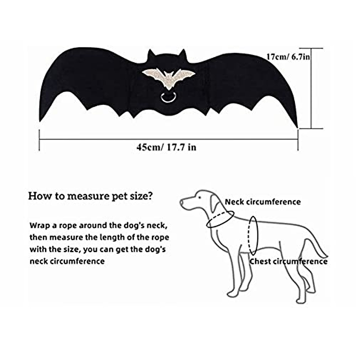Pet Costume Halloween Bat Wings Cosplay Dogs and Cats Apparel Outfits Funny Cool Outfits Pet Supplies for Cat Puppy