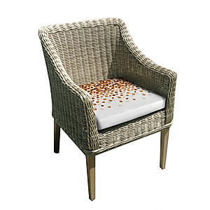 Patio Cushion Covers, Orange Brown Ombre Outdoor Cushion Covers Waterproof Seat Cushion Slipcovers, Modern Round Geometric Abstract Art Chair Cushion Cover for Garden Sofa Couch 22"x22"x4", 2 Covers