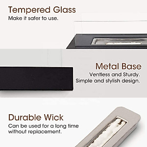 Paradise Ventless Tabletop Bio Ethanol Fireplace (Black)