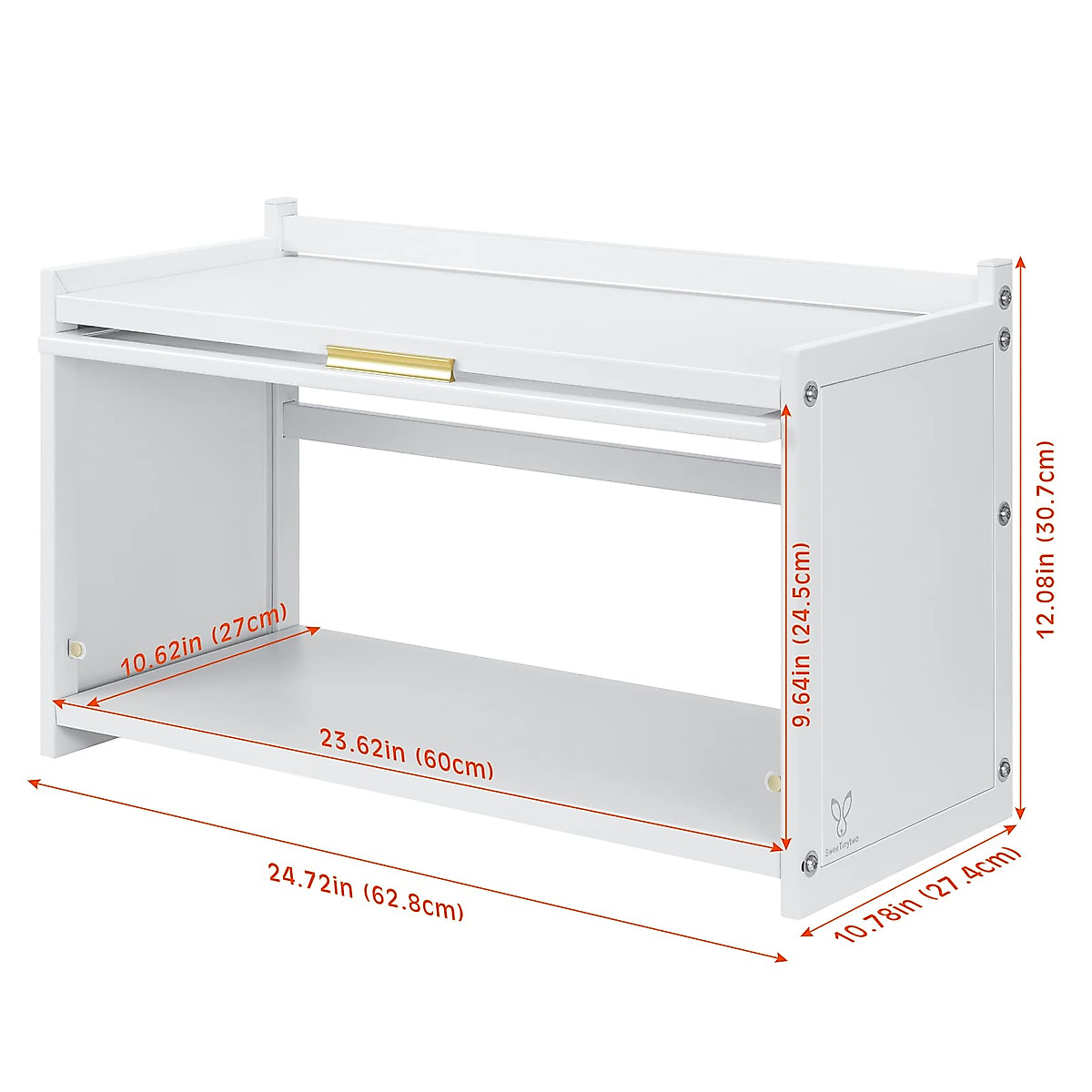SweeTinytwo Wall Cabinet, Medicine Cabinet, Metal Cabinet with Large Capacity, Matches Variety of Decors (63 * 27 * 35cm,White)