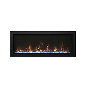 Amantii Panorama Indoor/Outdoor Extra Slim Built In Electric Fireplace (BI-50-XTRASLIM), 50-Inch