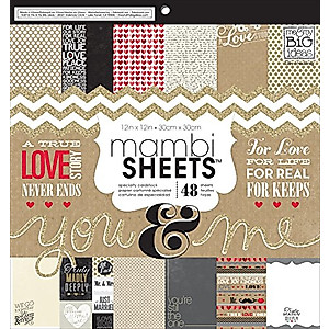 me & my BIG ideas Paper Pad, You and Me, 12-Inch by 12-Inch (Pack of 48)