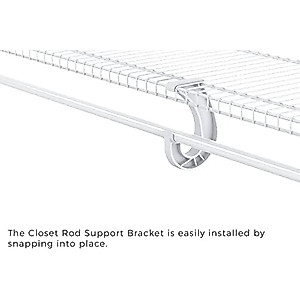 ClosetMaid 5629 Support for SuperSlide Hanging Bar, White 10 Pack