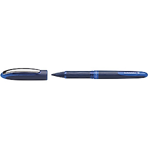 Schneider One Business Rollerball Pen, 0.6 mm Ultra-Smooth Tip, Blue Barrel, Blue Ink, Blister Pack of 1 Pen (78303)