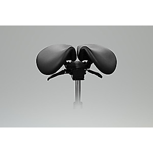 Dentists Unite 4030 Professional Dental Stool, Split Seat Saddle Stool, Ergonomic, Black