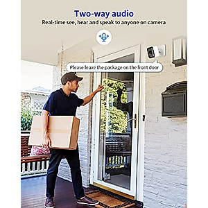 Indoor Cam 1080P FHD Wi-Fi Smart Home Security Camera with Night Vision, 2-Way Audio, Motion Detection, for Baby/Pet/Nanny/Elderly, Compatible with Alexa & Google Home, 2 Pack