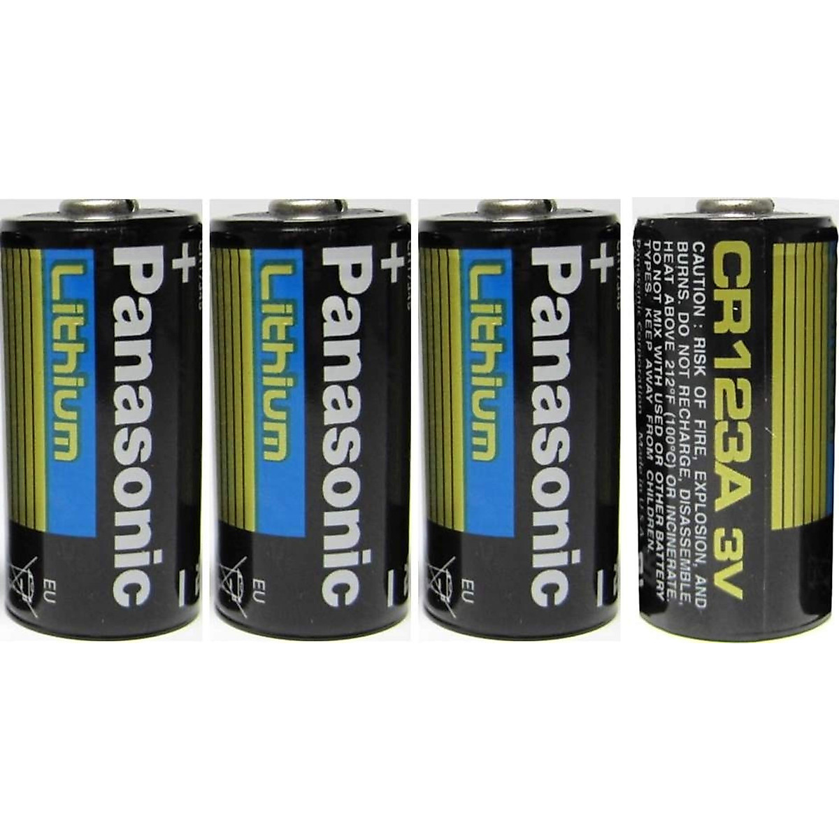 Panasonic CR123A Lithium 3V Photo Lithium Batteries (4 Pack)