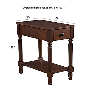 Ball & Cast Wood End Tables, 13" W, Dark Brown-Open