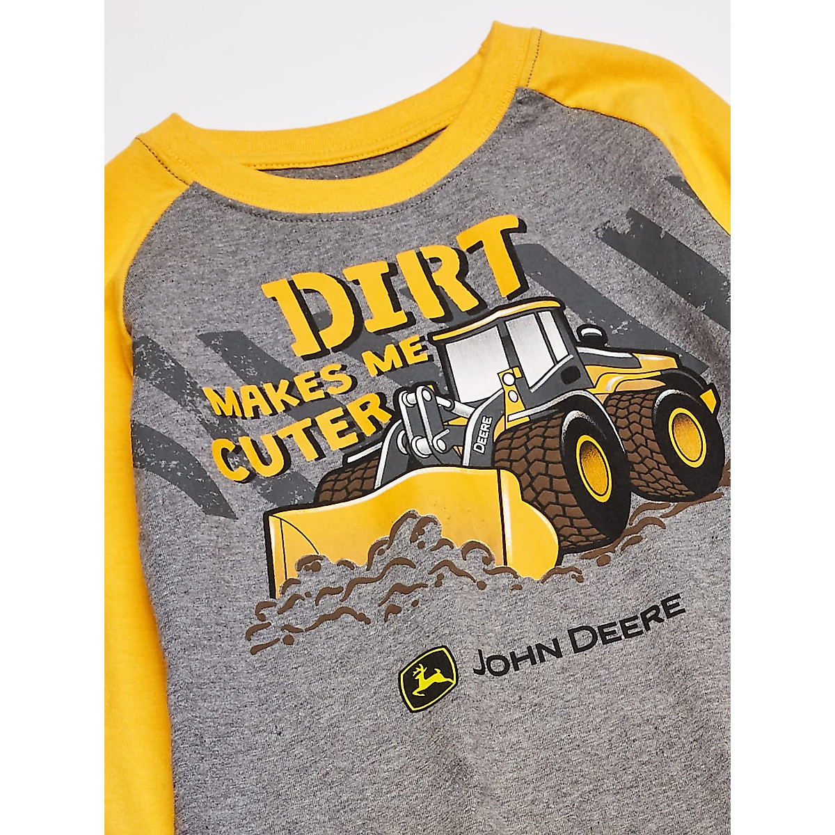 John Deere baby boys Long Sleeve Tee T Shirt, Yellow, 2-3T US