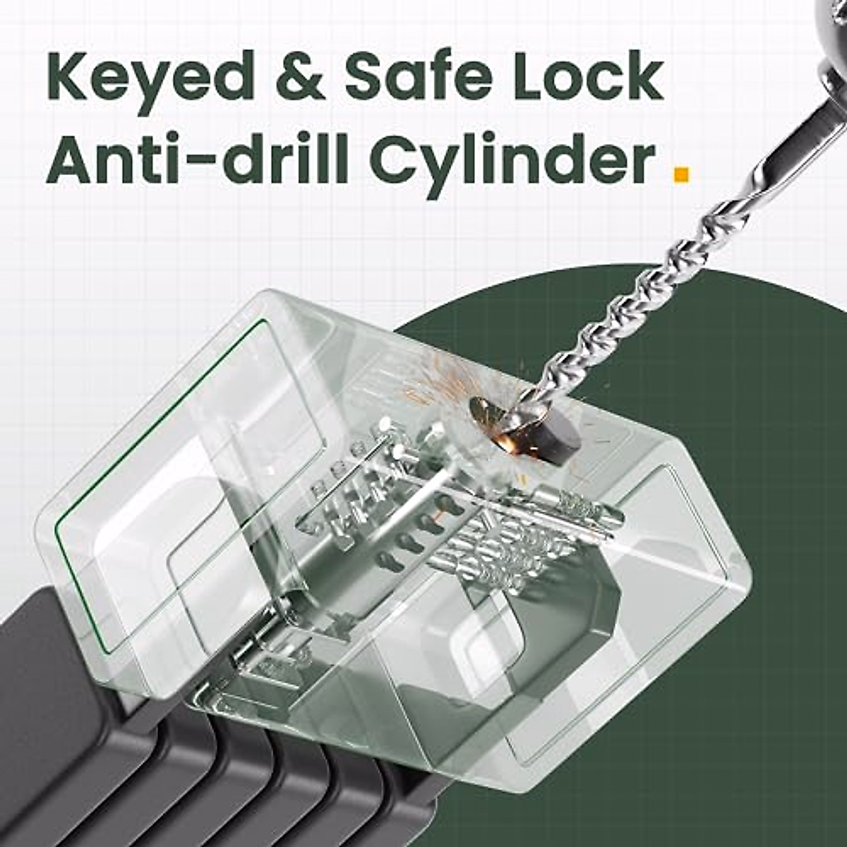 Titanker Folding Bike Lock for Bicycle - 100cm Long Foldable Bike Locks with Keys and Mount, Heavy Duty Anti Theft Bicycle Locks Compact Hardened Steel Bike Lock for Electric Bikes Motorcycles Scooter