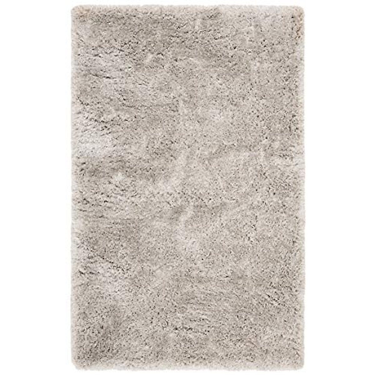 Safavieh Atlantic Shag Collection 8' x 10' Silver ATG101G Handmade Solid 1.2-inch Thick Area Rug