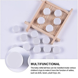 100Pcs Plastic Ring Boxes Toy Rattle Box Baby Toy Squeakers Bell Rattle Insert Rattle Replacement for Baby Pet Dog ( 15MM )