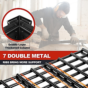 REIBII 84" H Garage Shelving, 6-Tier Garage Storage Shelves Heavy Duty Shelving Loads 3500LBS, 48" W Adjustable Garage Shelves Metal Shelving Storage Shelf Industrial Shelving 84" H x 48" W x 20" D