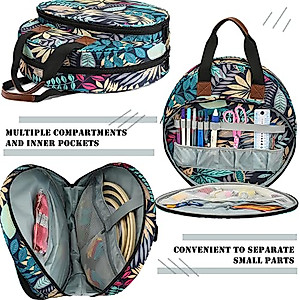 Embroideries Bags Embroidery Storage Embroidery Project Bag 600D Oxford Bag for Cross Stitch Embroidery Supplies Multifunctional Portable Carrying Bag Beginner Embroidery Kit for Adults (Bag ONLY)