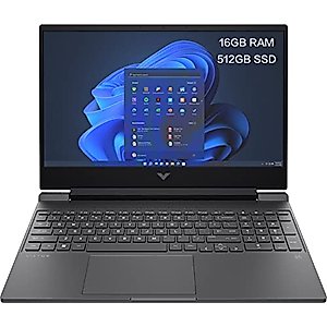 HP Newest Victus 15.6" FHD 144Hz Refress Rate Gaming Laptop, Intel i5-12450H 8Cores, NVIDIA GTX 1650, 16GB RAM 512GB SSD, WiFi6, Type-C, RJ45, HDMI, Webcam, Backlit Keyboard, Win11 Home