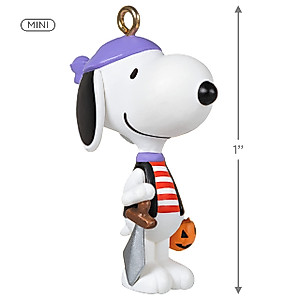 Hallmark Keepsake 1” Miniature Halloween Ornament 2021, Peanuts Pirate Snoopy, Mini