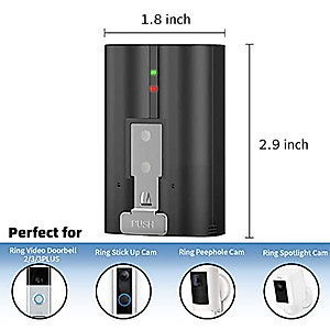 2-Pack 6040mAh Replacement Battery with Charger Station for Ring-Doorbell Camera 2/3/4, Spotlight Camera and Stick Up Cam, Rechargeable Upgraded Lithium Li-ion Batteries 3.65V Camera Indoor
