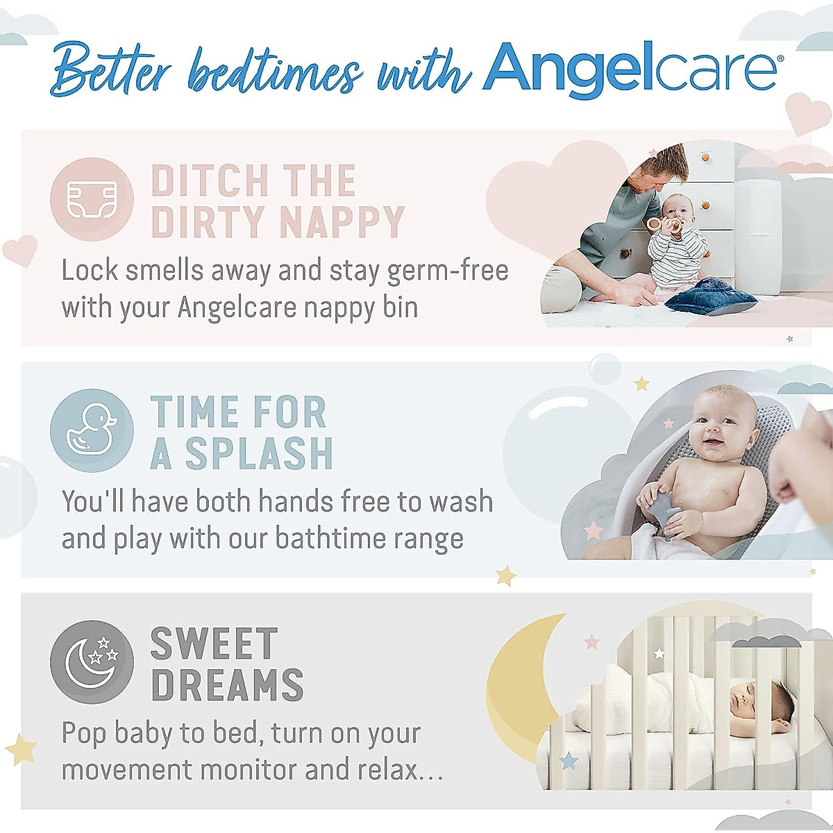 Angelcare Nappy Refill Cassettes (3)