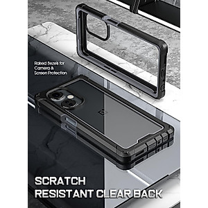 Poetic Guardian Case for OnePlus Nord N30 5G, [20FT Mil-Grade Drop Tested], Full Body Hybrid Shockproof Bumper Cover with Built-in Screen Protector, Black/Clear