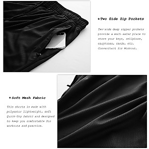 G Gradual Men's 7" Workout Running Shorts Quick Dry Lightweight Gym Shorts with Zip Pockets (2 Pack: Black/Gray Medium)