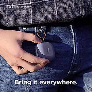 elago Silicone Hang Case Compatible with Samsung Galaxy Buds 2 Pro Case (2022) / Galaxy Buds 2 Case (2021) / Galaxy Buds Pro Case (2021) / Galaxy Buds Live Case (2020) [Lavender Grey]