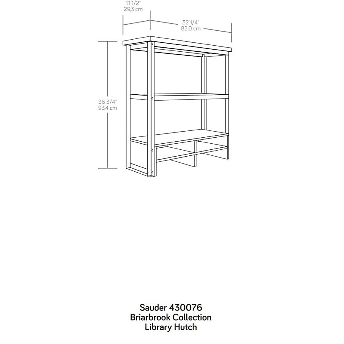 Sauder Briarbrook Engineered Wood and Metal Utility Hutch in Barrel Oak