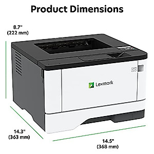 Lexmark B3442dw Black and White Laser Printer, Wireless with Ethernet, Mobile-Friendly and Cloud Connection with Automatic Two-Sided Printing CarbonNeutral Certified Office Printer (4-Series)