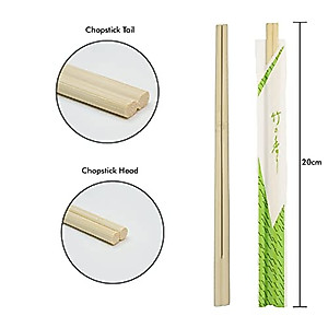 Bamboo Chopsticks Genroku 20cm Individually Wrapped 40 Pairs