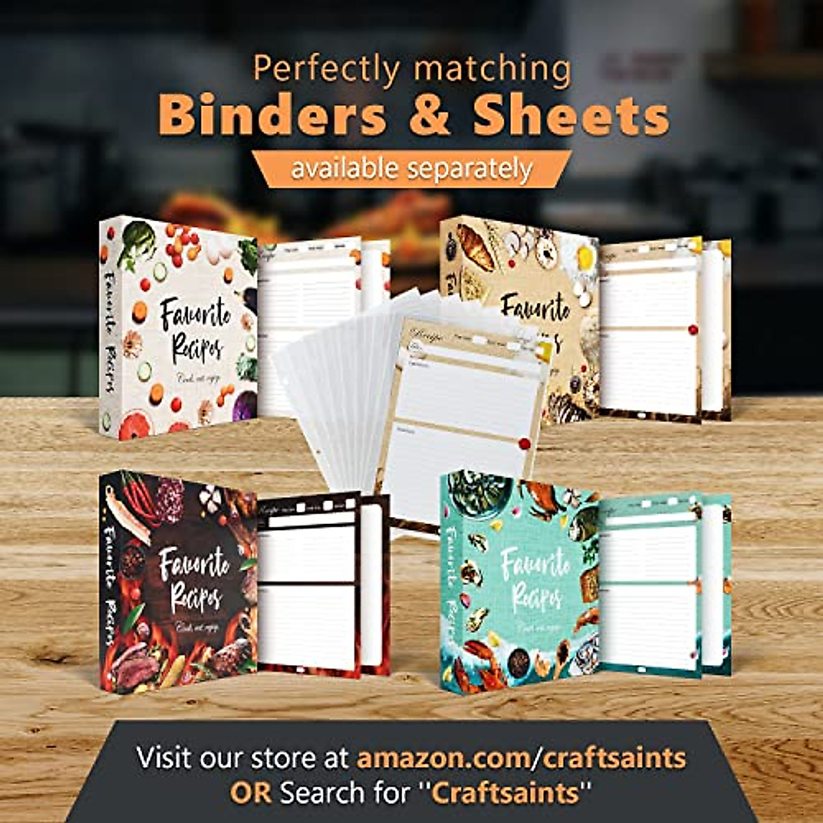 Recipe Sheet Protectors 8.5x11'' for Recipe Binder (25 Sleeves) Top-Loading Plastic Sleeves, Clear Sheet Protectors for 3 Ring Binder, Convenient Refill for Recipes (25 Pack, 8.5 x 11'' - 1 Pocket)