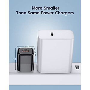 Kuulaa Usb C Charger Fast Charging Block,35W Max GaN Dual Port PD 3.0 & QC 3.0 Type C Charging Block With Usb C Cable for iPhone 14/13/12/11/Samsung Galaxy S23 Ultra/S22 Ultra/Macbook Pro/Air And More