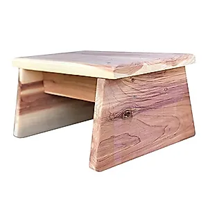 Vundahboah Amish Goods Cedar One Step Stool (Straight Leg Style)