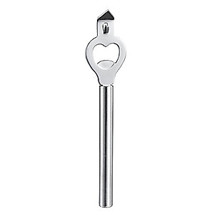 Visol Buckeye Stainless Steel Can Punch and Bottle Opener, Silver