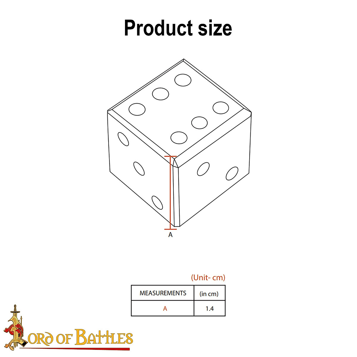 Lord of Battles Viking Medieval Horn Dice D&D Set of 6 with Inlaid Pips | Hand Made from Natural Ox Horn & Bone | Extremely Robust | Roleplaying Game Dice (Genuine Horn)