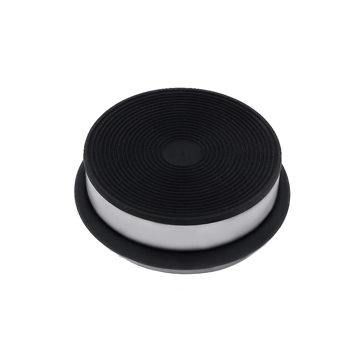 KINJOEK 2 Packs Heavy Duty No Drill Door Stopper, Stainless Steel Door Stop, Surrounded with Protective Rubber Bands Anti-Slip Door Wedge for Office, Home, Garage, Laundry Door