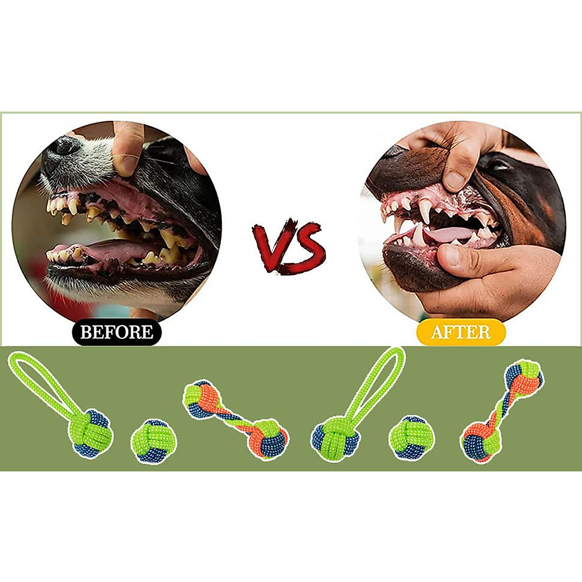 YOOCIZ Tough Dog Toys for Aggressive Chewers, Large Dog Toys with Larger Knot Rope Toys Interactive Dog Chew Toy for Small, Medium & Large Breed…