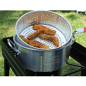 King Kooker KK2 9-Quart Aluminum Fry Pan with Basket