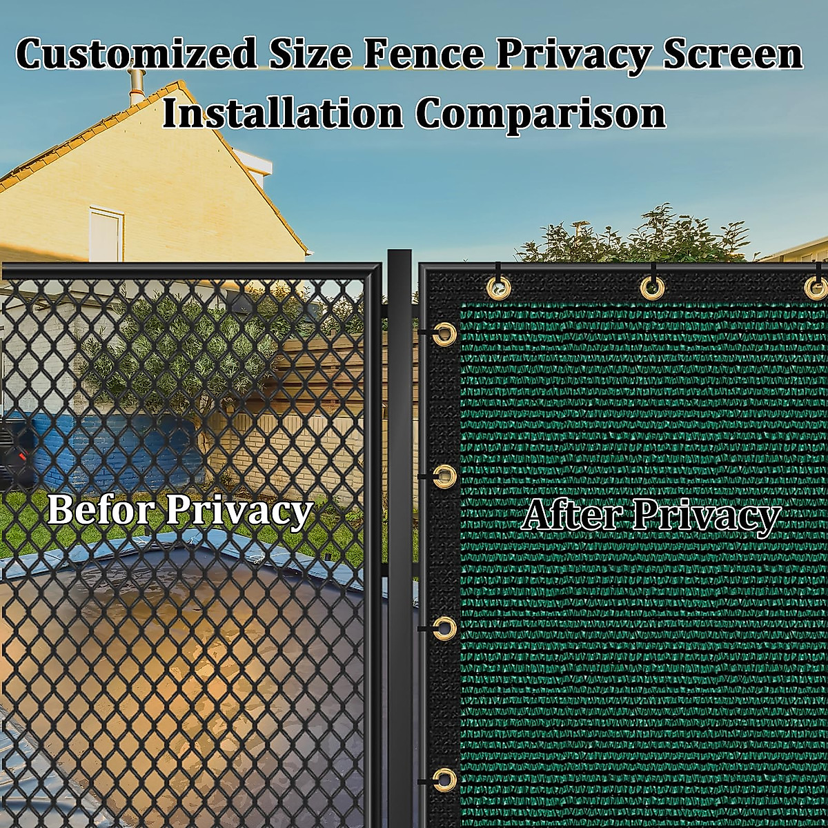Shade&Beyond 5' X 25' Fence Privacy Screen Heavy Duty 170 GSM Fencing Mesh Shade Net Cover for Wall Garden Yard Backyard Indoor Outdoor Decoration, Green