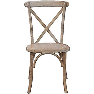 Flash Furniture Advantage Driftwood X-Back Chair
