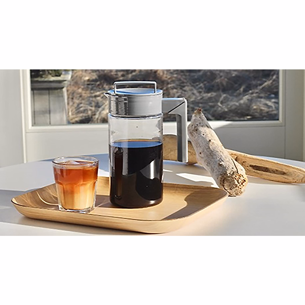 Ucraft Kitchen Cold Brew Coffee Maker – 1.5 Quart – Serve and Store Pitcher for Iced Coffee – Shatterproof – Leak Proof – Fits Most Refrigerator Doors