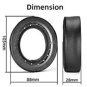 Rummyluck Cooling Gel Ear Cushions Earpads for Corsair HS70 Pro/HS60 Pro/HS50 Pro Wireless Gaming Headset, Black Protein Leather Memory Foam Replacement HS70 Ear Pads Cups Covers