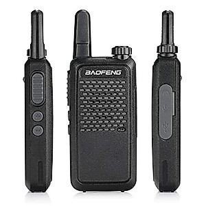 BAOFENG GT-22 Walkie Talkies for Adults Rechargeable, Long Range Two Way Radios with 1500mAh Battery, Portable Handheld VOX Handsfree with Earpieces, Holsters (2 Pack)