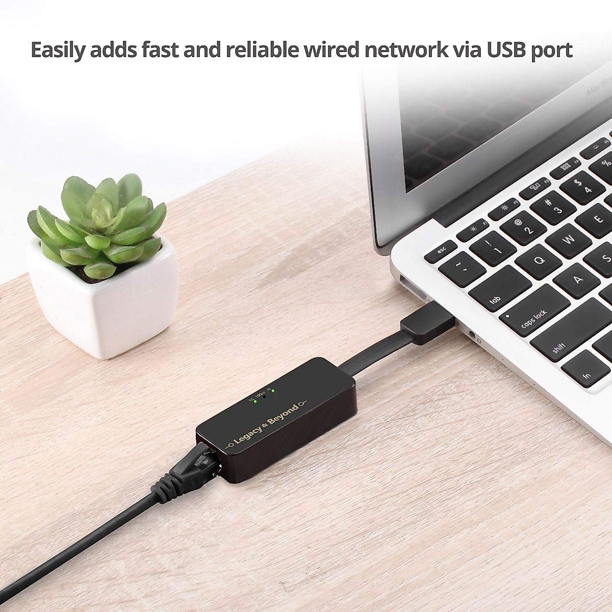SIIG Foldable USB 3.0 to Ethernet Adapter, 10/100/1000 Mbps Gigabit Ethernet LAN RJ45, Supports Windows 10/8/7, Mac OS X 10.16 to 10.6 - Black (LB-US0714-S1)