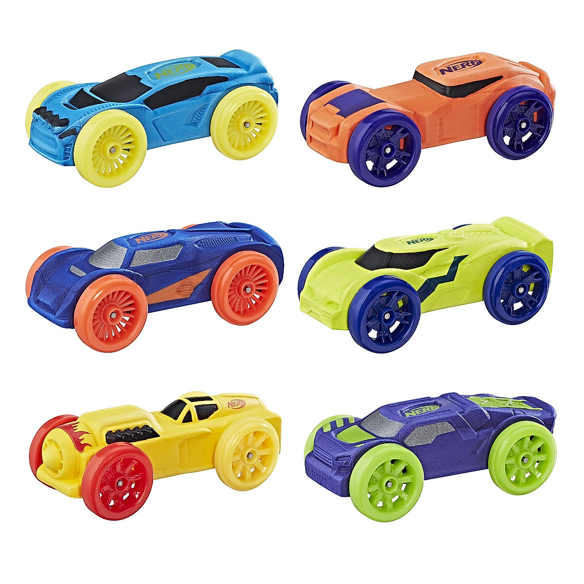 Nerf Nitro Foam Car 6-Pack, Set 2